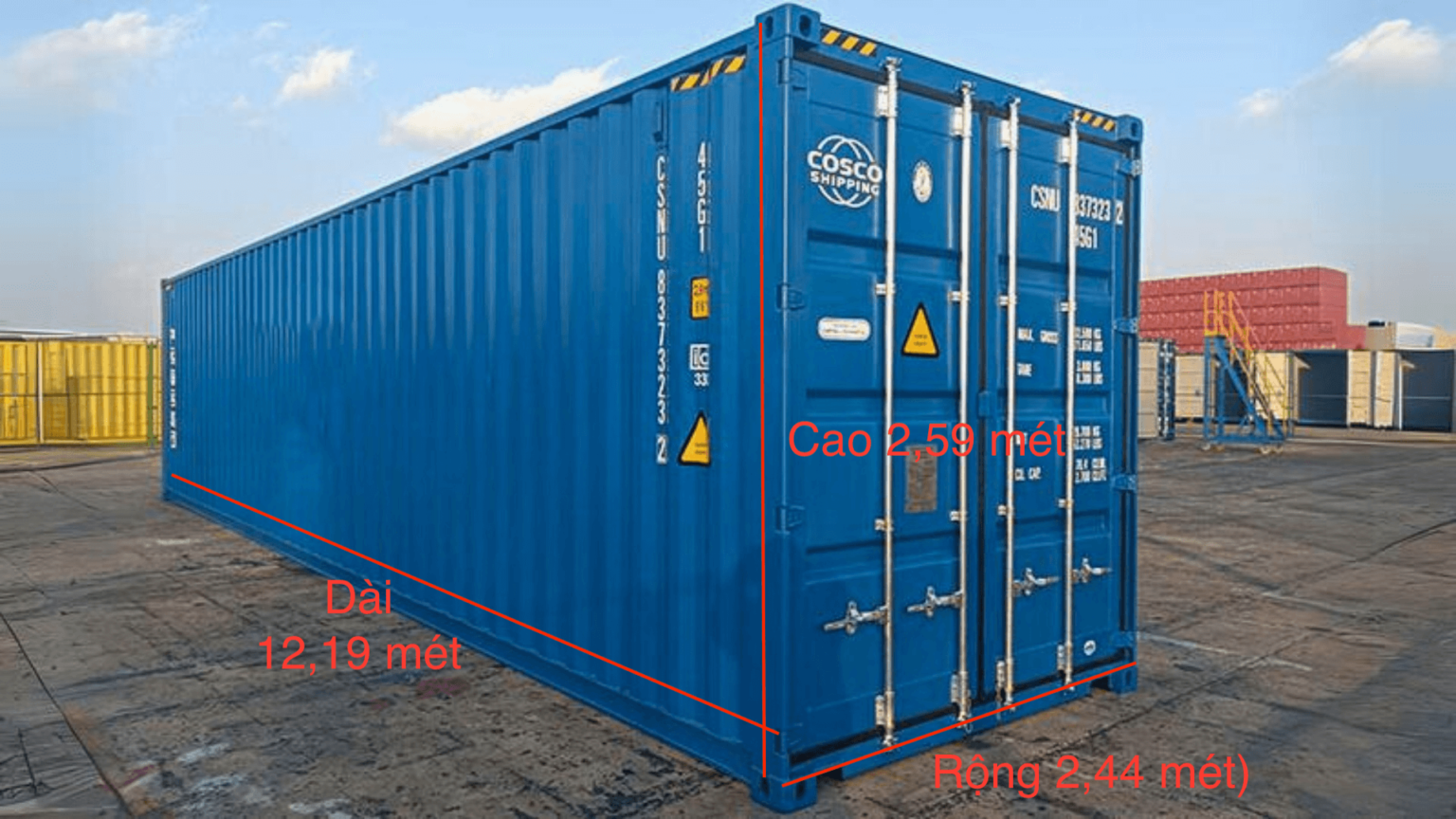 Container 40feet cũ giá rẻ (Hàng có sẵn)